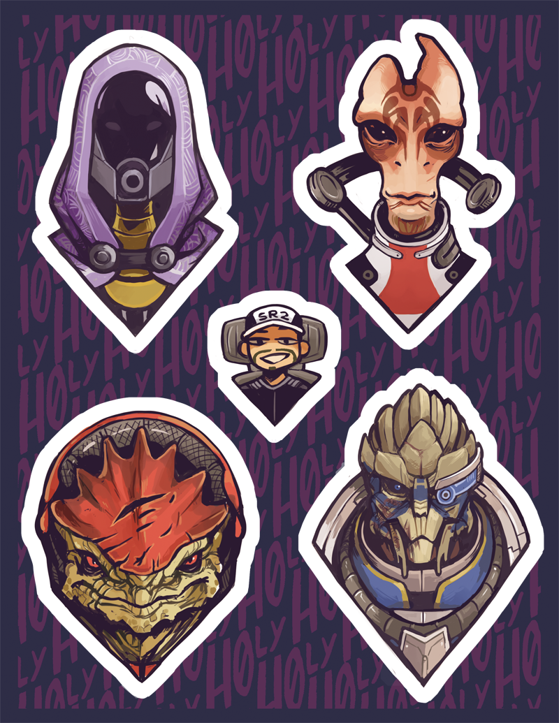 Mass Effect inspired Stickers – H0ly's Art Corner
