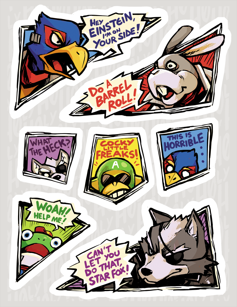 Star Fox inspired Stickers – H0ly's Art Corner