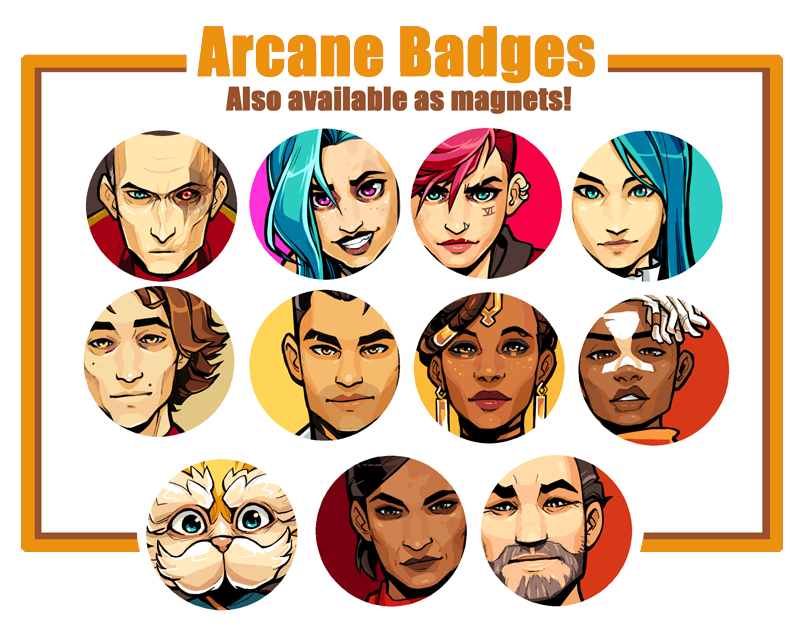 Arcane inspired badges – H0ly's Art Corner