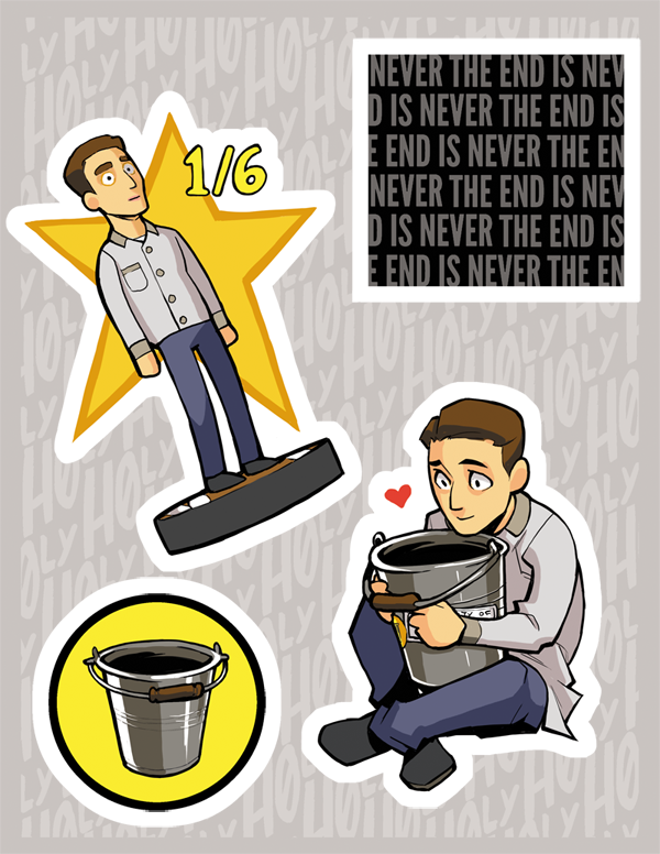 Stanley Parable inspired Sticker Sheet – H0ly's Art Corner